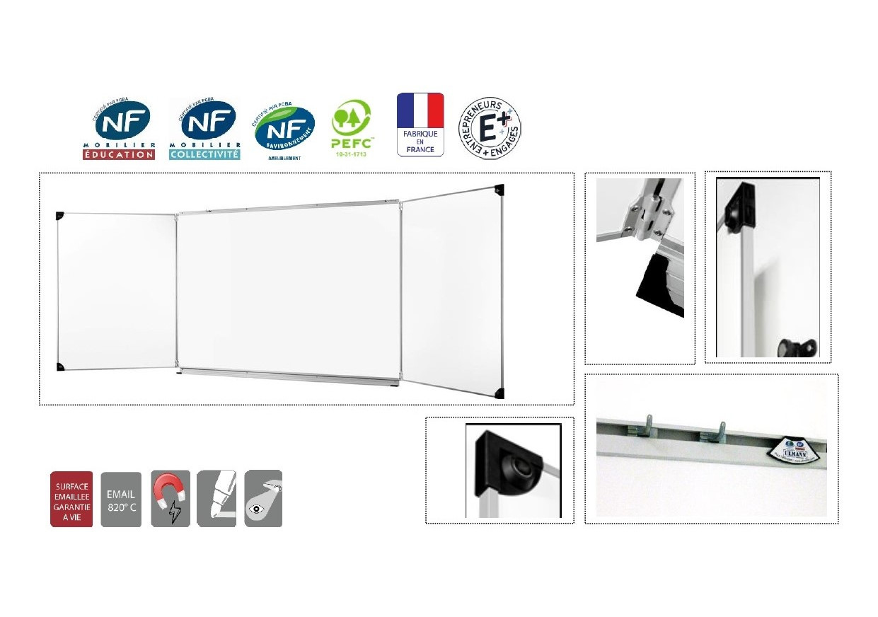 Tableau triptyque blanc