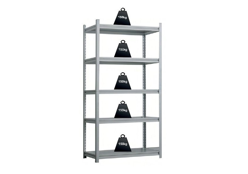 Etagère RG-L18 GRIS H183 L91.4 P45.7 CM